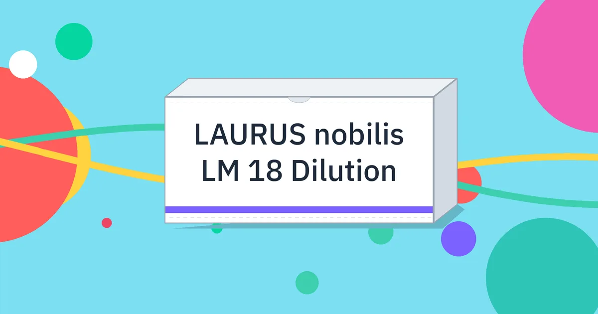 Symbolbild: Packung mit der Aufschrift LAURUS nobilis LM 18 Dilution (PZN 13524584) – Verfügbarkeit und Bezug in Apotheken in Frankfurt am Main