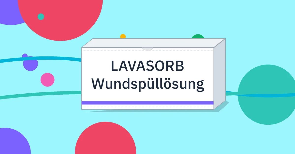 Symbolbild: Packung mit der Aufschrift LAVASORB Wundspüllösung (PZN 16169267) – Verfügbarkeit und Bezug in Apotheken in Frankfurt am Main
