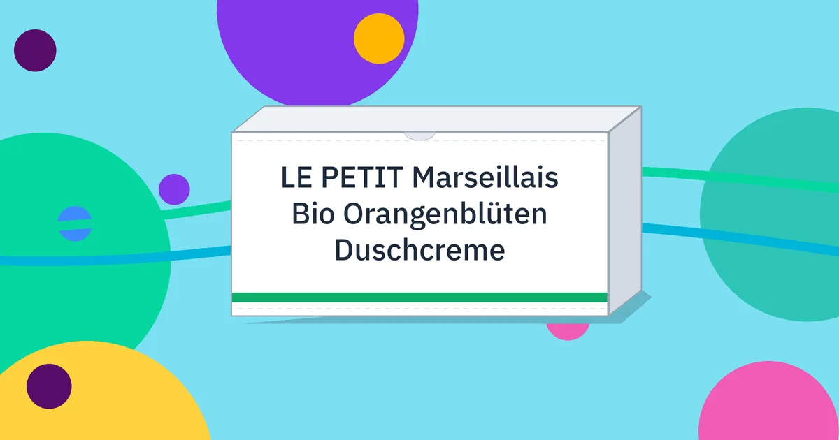Symbolbild: Packung mit der Aufschrift LE PETIT Marseillais Bio Orangenblüten Duschcreme (PZN 17579895) – Verfügbarkeit und Bezug in Apotheken in Frankfurt am Main