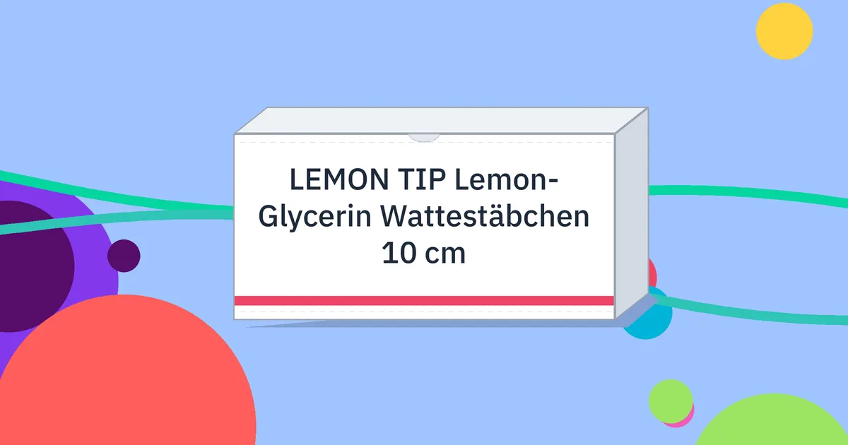 Symbolbild: Packung mit der Aufschrift LEMON TIP Lemon-Glycerin Wattestäbchen 10 cm (PZN 14357616) – Verfügbarkeit und Bezug in Apotheken in Frankfurt am Main