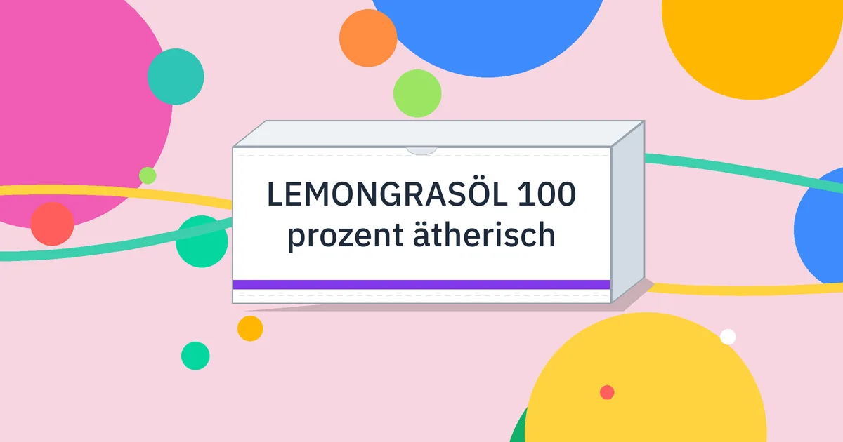 Symbolbild: Packung mit der Aufschrift LEMONGRASÖL 100 prozent ätherisch (PZN 07205828) – Verfügbarkeit und Bezug in Apotheken in Frankfurt am Main