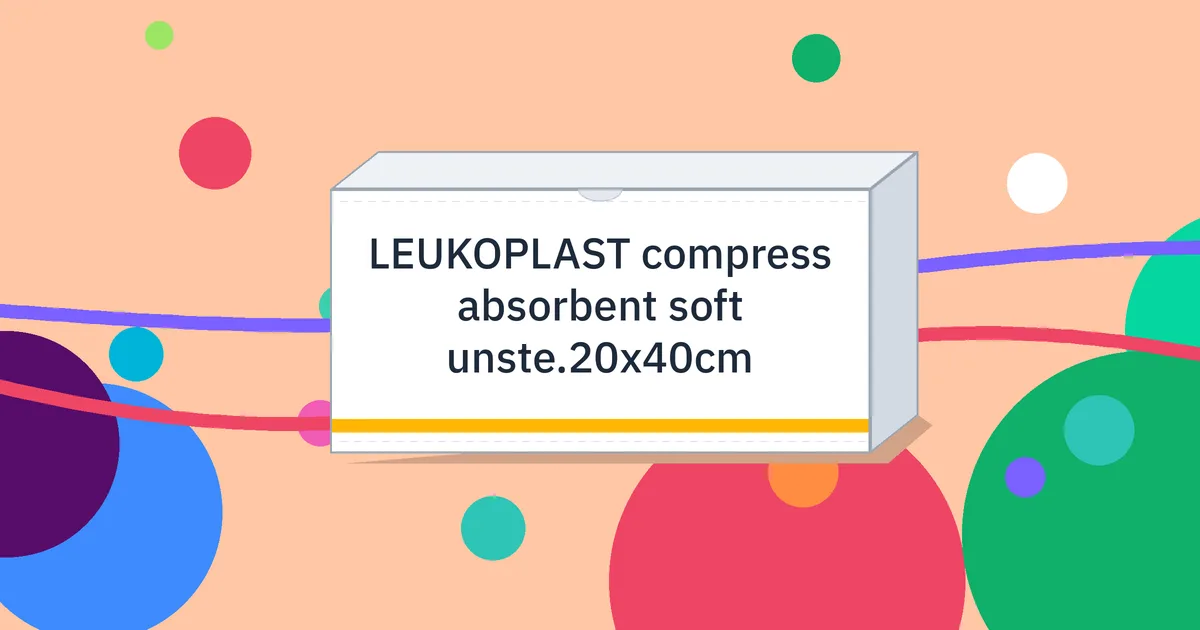 Symbolbild: Packung mit der Aufschrift LEUKOPLAST compress absorbent soft unste.20x40cm (PZN 19063948) – Verfügbarkeit und Bezug in Apotheken in Frankfurt am Main
