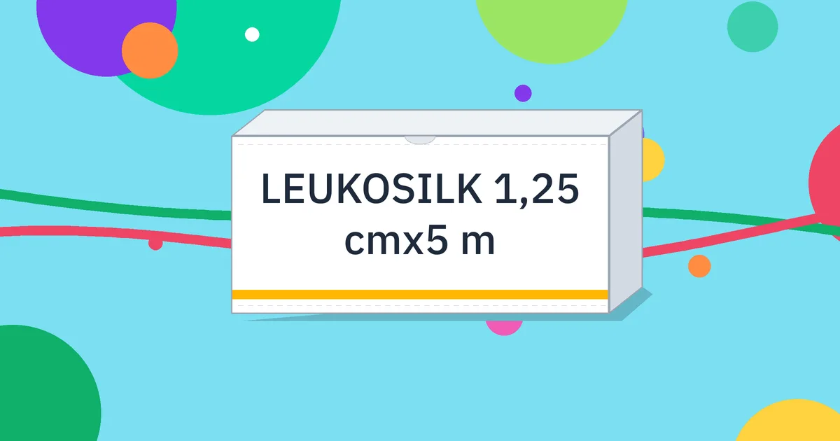 Symbolbild: Packung mit der Aufschrift LEUKOSILK 1,25 cmx5 m (PZN 12655396) – Verfügbarkeit und Bezug in Apotheken in Frankfurt am Main
