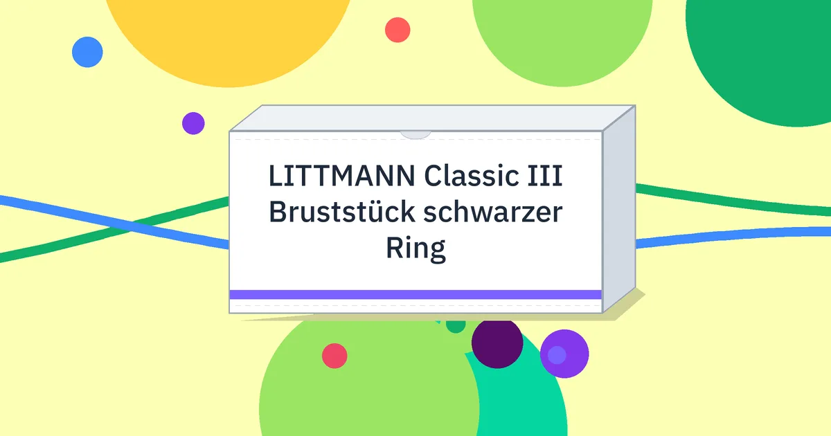 Symbolbild: Packung mit der Aufschrift LITTMANN Classic III Bruststück schwarzer Ring (PZN 11114617) – Verfügbarkeit und Bezug in Apotheken in Frankfurt am Main
