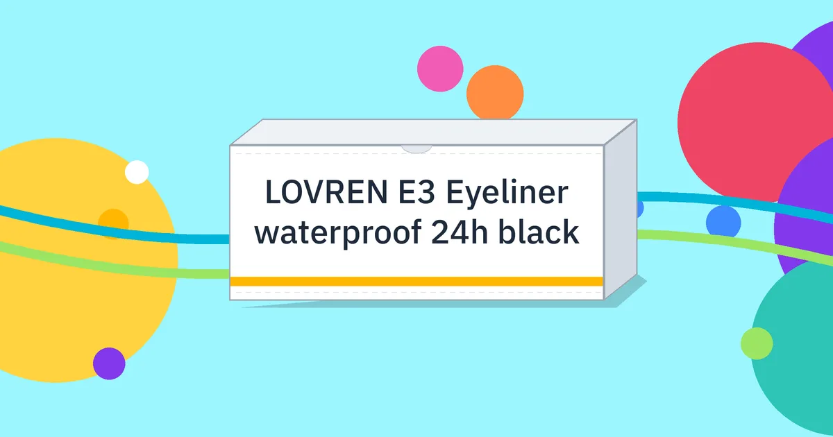 Symbolbild: Packung mit der Aufschrift LOVREN E3 Eyeliner waterproof 24h black (PZN 20031209) – Verfügbarkeit und Bezug in Apotheken in Frankfurt am Main