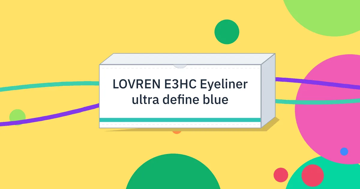 Symbolbild: Packung mit der Aufschrift LOVREN E3HC Eyeliner ultra define blue (PZN 20862614) – Verfügbarkeit und Bezug in Apotheken in Frankfurt am Main