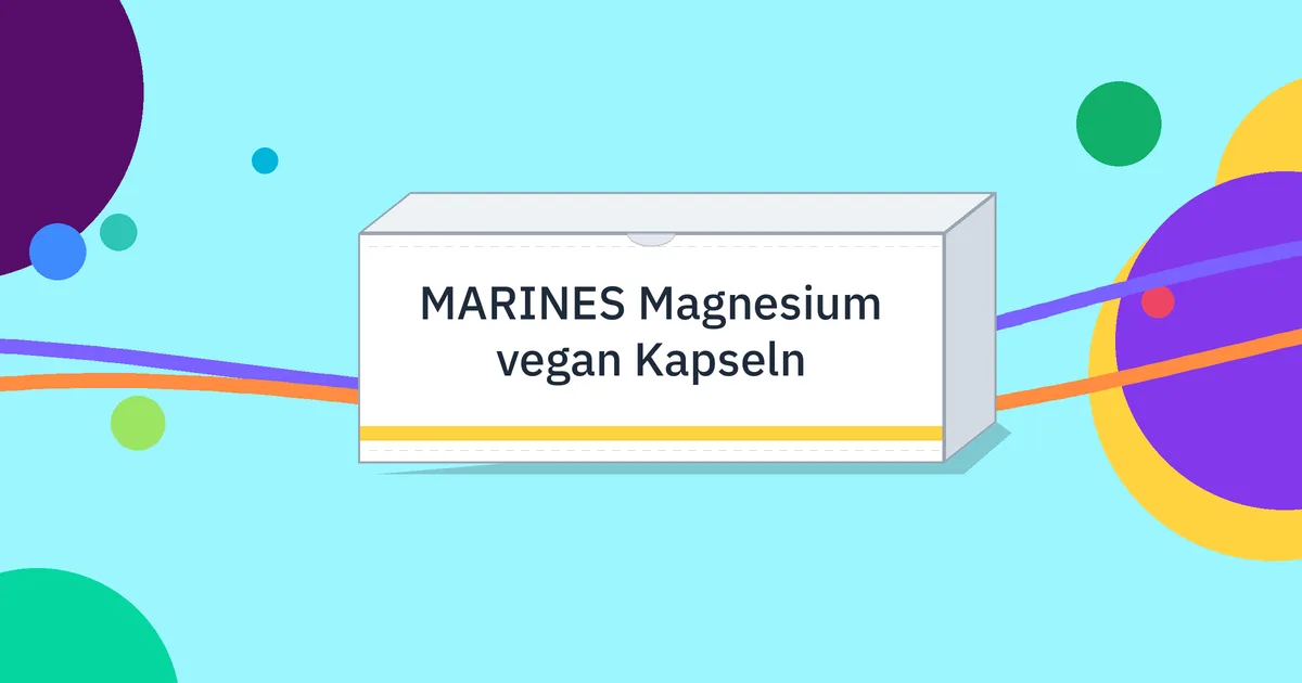 Symbolbild: Packung mit der Aufschrift MARINES Magnesium vegan Kapseln (PZN 14268947) – Verfügbarkeit und Bezug in Apotheken in Frankfurt am Main