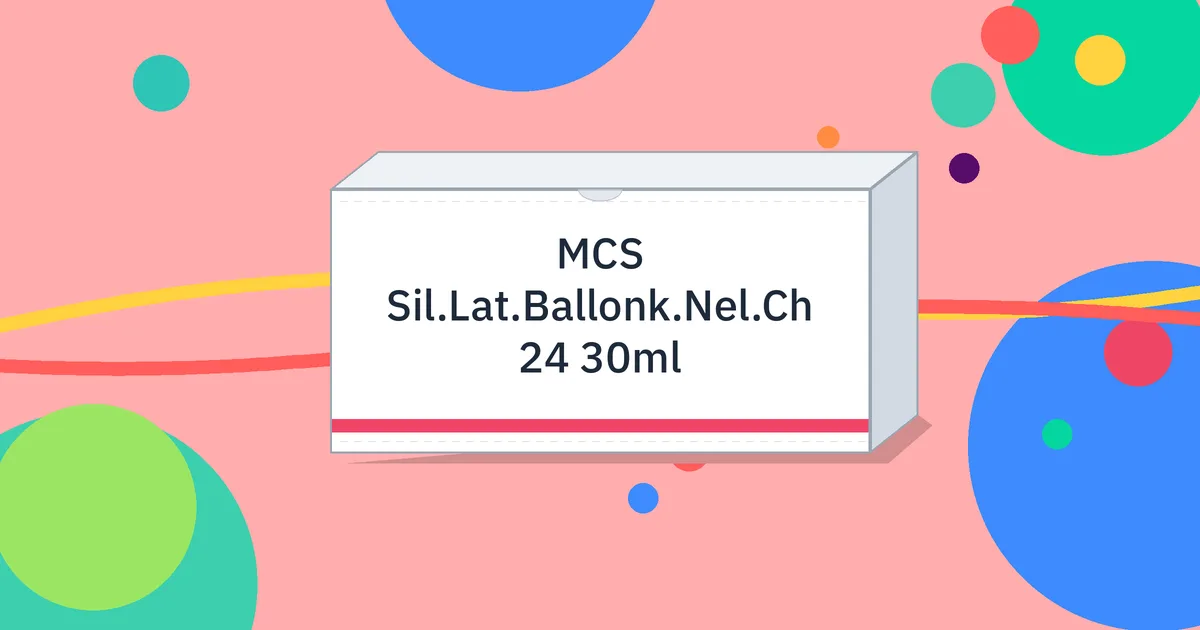 Symbolbild: Packung mit der Aufschrift MCS Sil.Lat.Ballonk.Nel.Ch 24 30ml (PZN 04797610) – Verfügbarkeit und Bezug in Apotheken in Frankfurt am Main