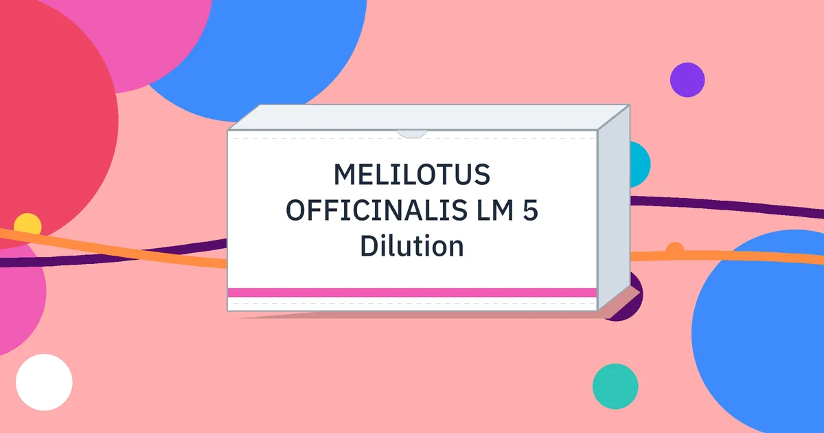 Symbolbild: Packung mit der Aufschrift MELILOTUS OFFICINALIS LM 5 Dilution (PZN 13602769) – Verfügbarkeit und Bezug in Apotheken in Frankfurt am Main