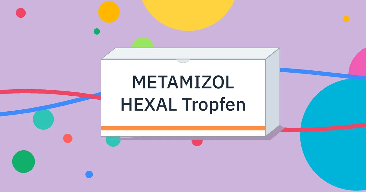 Symbolbild: Packung mit der Aufschrift METAMIZOL HEXAL Tropfen (PZN 00651269) – Verfügbarkeit und Bezug in Apotheken in Frankfurt am Main