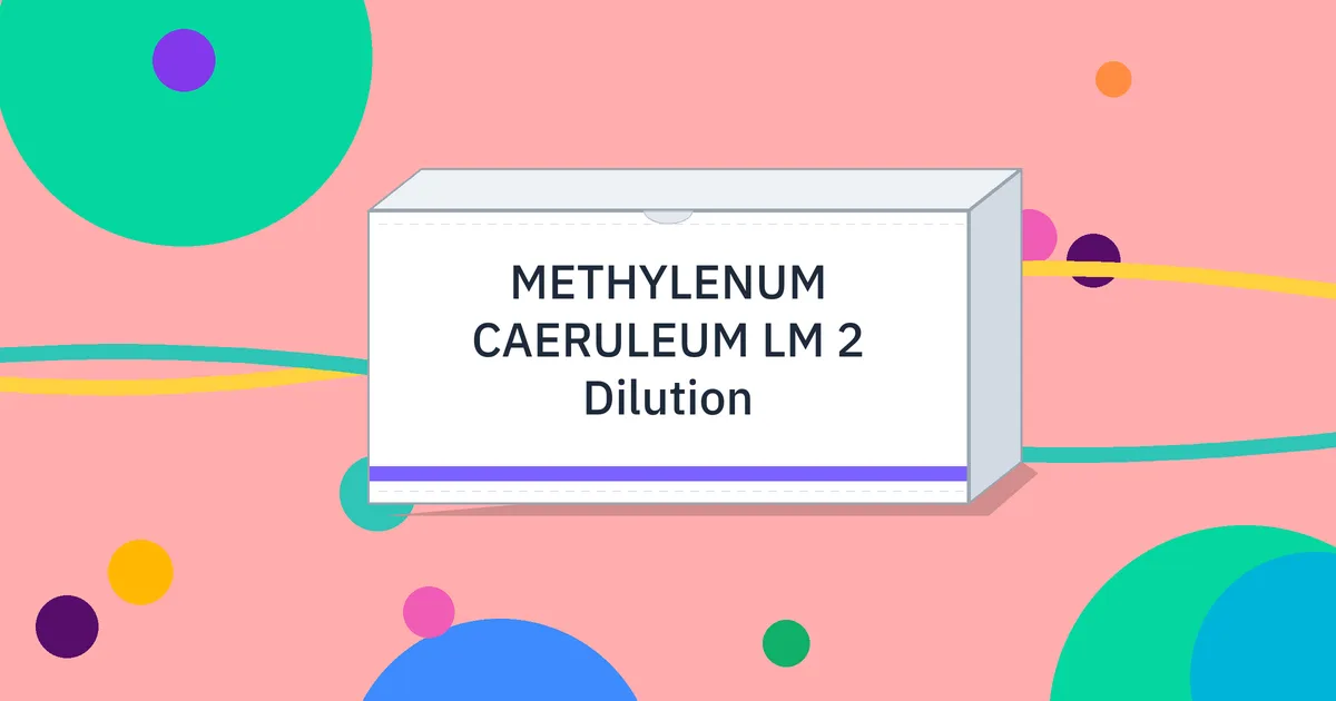 Symbolbild: Packung mit der Aufschrift METHYLENUM CAERULEUM LM 2 Dilution (PZN 13606922) – Verfügbarkeit und Bezug in Apotheken in Frankfurt am Main