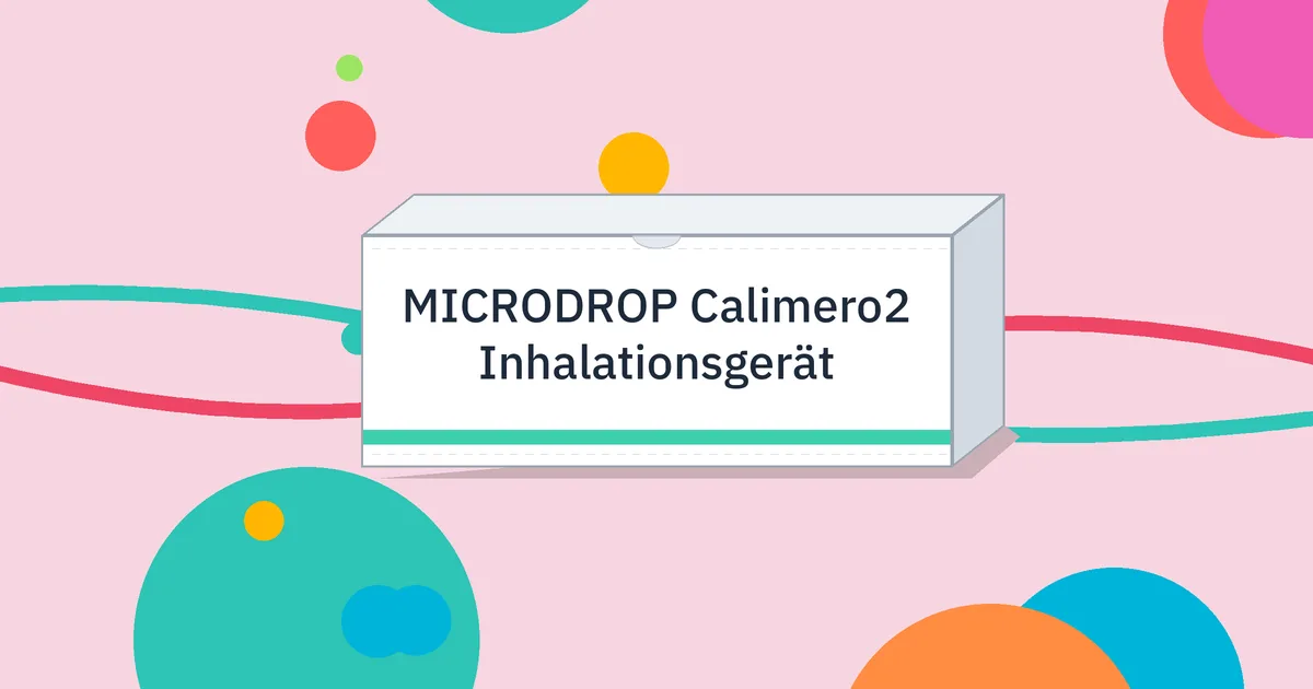 Symbolbild: Packung mit der Aufschrift MICRODROP Calimero2 Inhalationsgerät (PZN 08628235) – Verfügbarkeit und Bezug in Apotheken in Frankfurt am Main