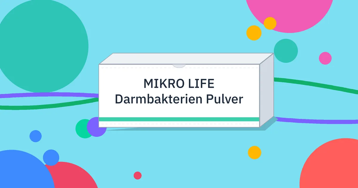 Symbolbild: Packung mit der Aufschrift MIKRO LIFE Darmbakterien Pulver (PZN 06572128) – Verfügbarkeit und Bezug in Apotheken in Frankfurt am Main