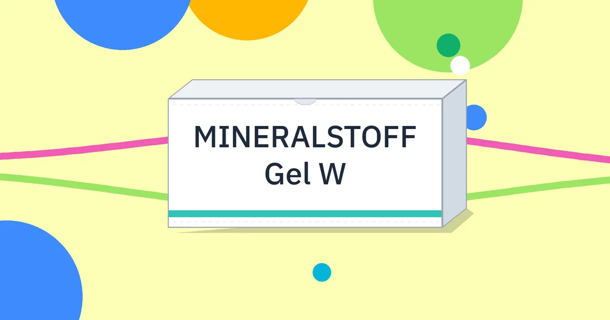 Symbolbild: Packung mit der Aufschrift MINERALSTOFF Gel W (PZN 02735160) – Verfügbarkeit und Bezug in Apotheken in Frankfurt am Main