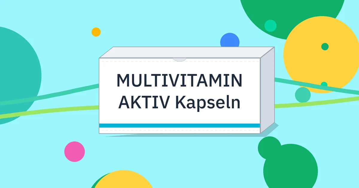Symbolbild: Packung mit der Aufschrift MULTIVITAMIN AKTIV Kapseln (PZN 12742735) – Verfügbarkeit und Bezug in Apotheken in Frankfurt am Main