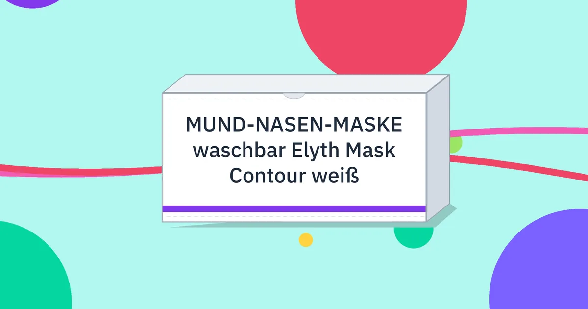 Symbolbild: Packung mit der Aufschrift MUND-NASEN-MASKE waschbar Elyth Mask Contour weiß (PZN 16679175) – Verfügbarkeit und Bezug in Apotheken in Frankfurt am Main