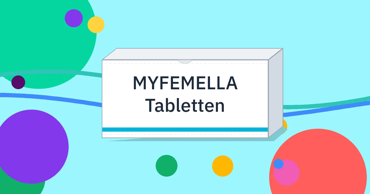 Symbolbild: Packung mit der Aufschrift MYFEMELLA Tabletten (PZN 16838679) – Verfügbarkeit und Bezug in Apotheken in Frankfurt am Main