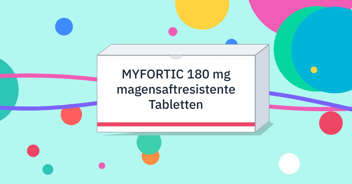 Symbolbild: Packung mit der Aufschrift MYFORTIC 180 mg magensaftresistente Tabletten (PZN 18115873) – Verfügbarkeit und Bezug in Apotheken in Frankfurt am Main