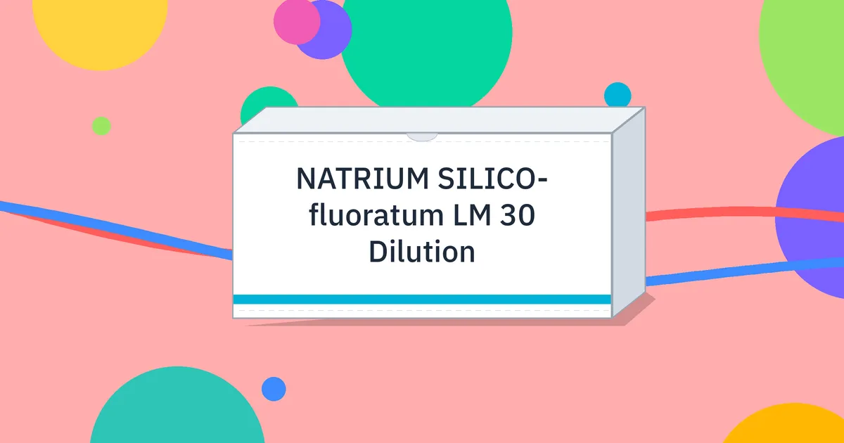 Symbolbild: Packung mit der Aufschrift NATRIUM SILICO-fluoratum LM 30 Dilution (PZN 13617481) – Verfügbarkeit und Bezug in Apotheken in Frankfurt am Main