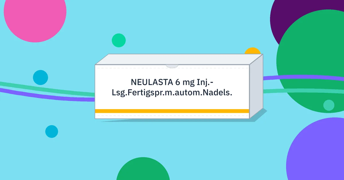 Symbolbild: Packung mit der Aufschrift NEULASTA 6 mg Inj.-Lsg.Fertigspr.m.autom.Nadels. (PZN 09222995) – Verfügbarkeit und Bezug in Apotheken in Frankfurt am Main