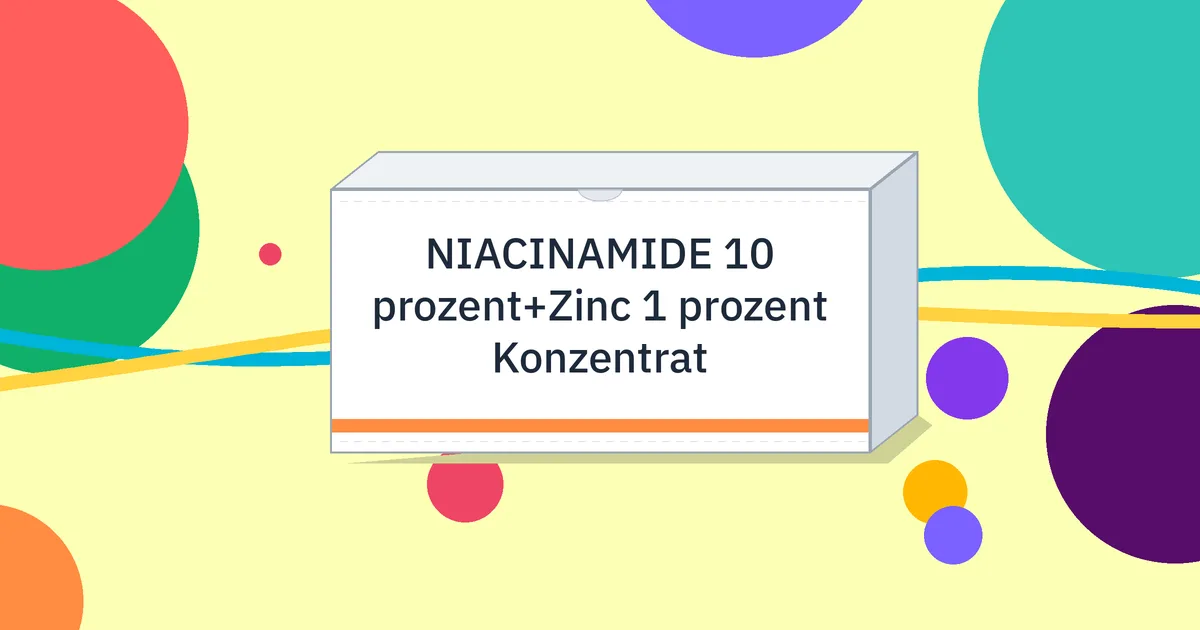 Symbolbild: Packung mit der Aufschrift NIACINAMIDE 10 prozent+Zinc 1 prozent Konzentrat (PZN 18892915) – Verfügbarkeit und Bezug in Apotheken in Frankfurt am Main