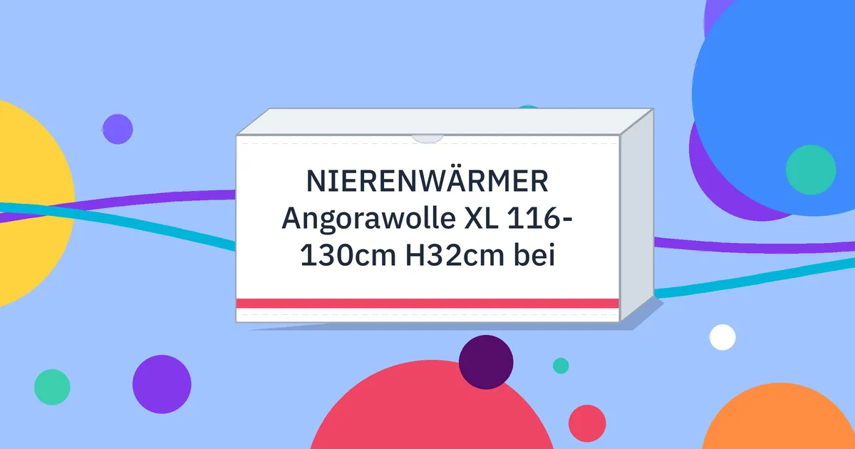 Symbolbild: Packung mit der Aufschrift NIERENWÄRMER Angorawolle XL 116-130cm H32cm bei (PZN 19502827) – Verfügbarkeit und Bezug in Apotheken in Frankfurt am Main