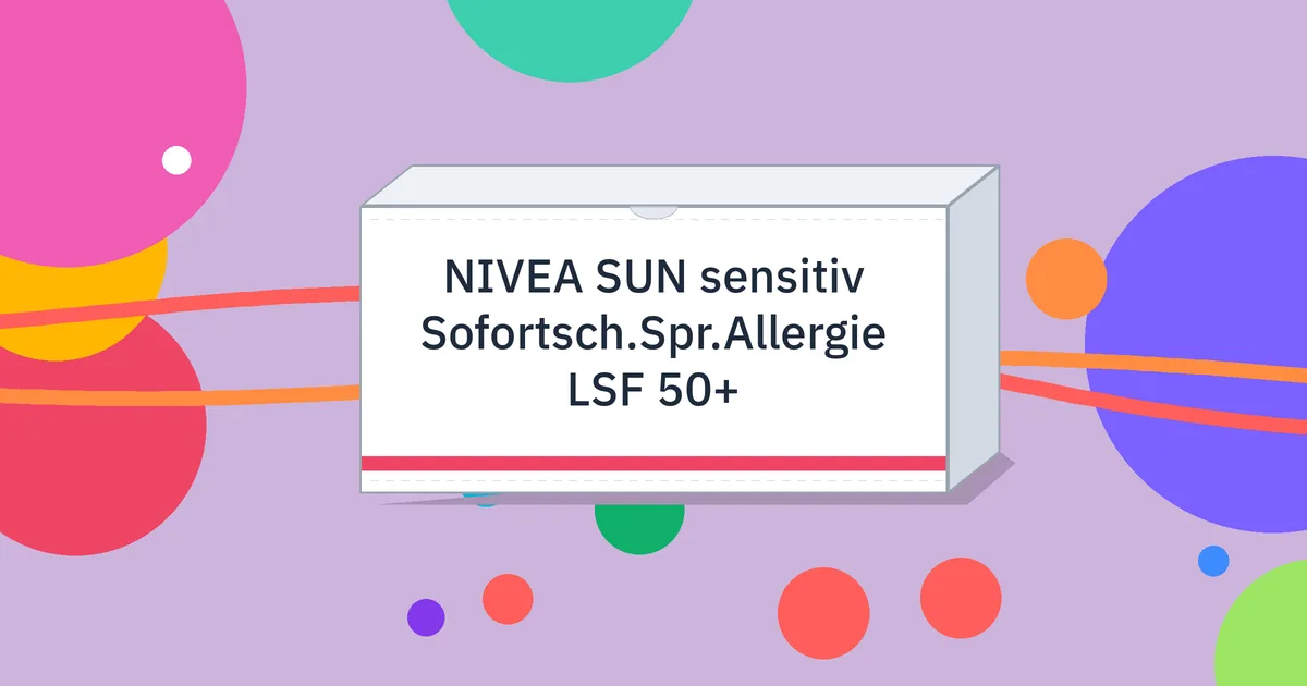 Symbolbild: Packung mit der Aufschrift NIVEA SUN sensitiv Sofortsch.Spr.Allergie LSF 50+ (PZN 17623975) – Verfügbarkeit und Bezug in Apotheken in Frankfurt am Main