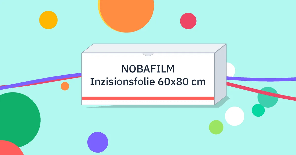 Symbolbild: Packung mit der Aufschrift NOBAFILM Inzisionsfolie 60x80 cm (PZN 00752088) – Verfügbarkeit und Bezug in Apotheken in Frankfurt am Main