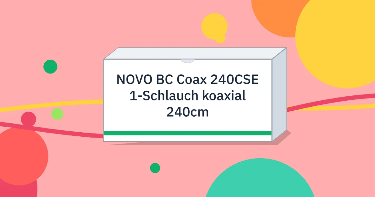 Symbolbild: Packung mit der Aufschrift NOVO BC Coax 240CSE 1-Schlauch koaxial 240cm (PZN 18490944) – Verfügbarkeit und Bezug in Apotheken in Frankfurt am Main