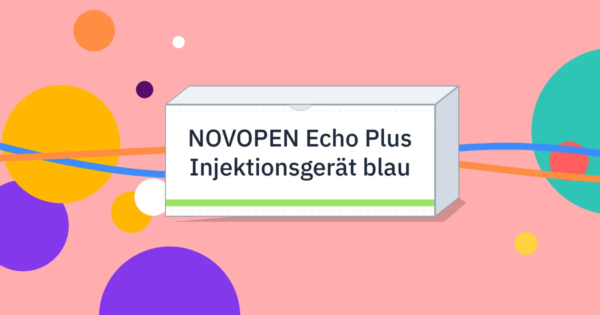 Symbolbild: Packung mit der Aufschrift NOVOPEN Echo Plus Injektionsgerät blau (PZN 18497372) – Verfügbarkeit und Bezug in Apotheken in Frankfurt am Main