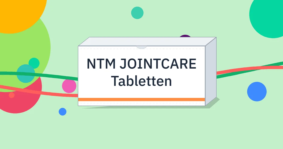 Symbolbild: Packung mit der Aufschrift NTM JOINTCARE Tabletten (PZN 11099898) – Verfügbarkeit und Bezug in Apotheken in Frankfurt am Main
