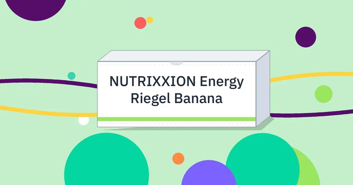 Symbolbild: Packung mit der Aufschrift NUTRIXXION Energy Riegel Banana (PZN 14212941) – Verfügbarkeit und Bezug in Apotheken in Frankfurt am Main