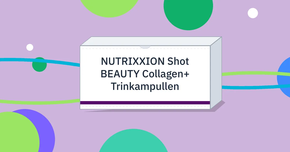Symbolbild: Packung mit der Aufschrift NUTRIXXION Shot BEAUTY Collagen+ Trinkampullen (PZN 17167431) – Verfügbarkeit und Bezug in Apotheken in Frankfurt am Main