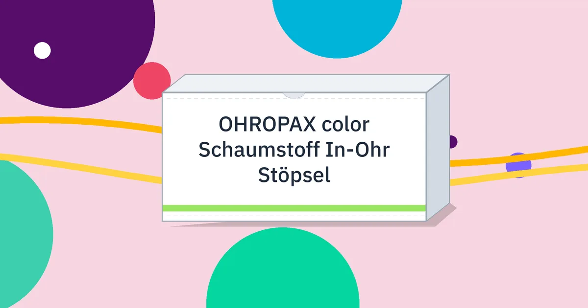 Symbolbild: Packung mit der Aufschrift OHROPAX color Schaumstoff In-Ohr Stöpsel (PZN 19412633) – Verfügbarkeit und Bezug in Apotheken in Frankfurt am Main