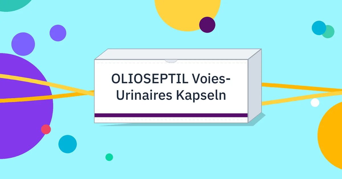 Symbolbild: Packung mit der Aufschrift OLIOSEPTIL Voies-Urinaires Kapseln (PZN 15392230) – Verfügbarkeit und Bezug in Apotheken in Frankfurt am Main
