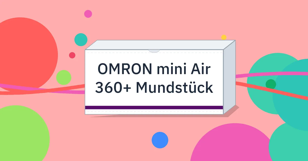 Symbolbild: Packung mit der Aufschrift OMRON mini Air 360+ Mundstück (PZN 19691863) – Verfügbarkeit und Bezug in Apotheken in Frankfurt am Main