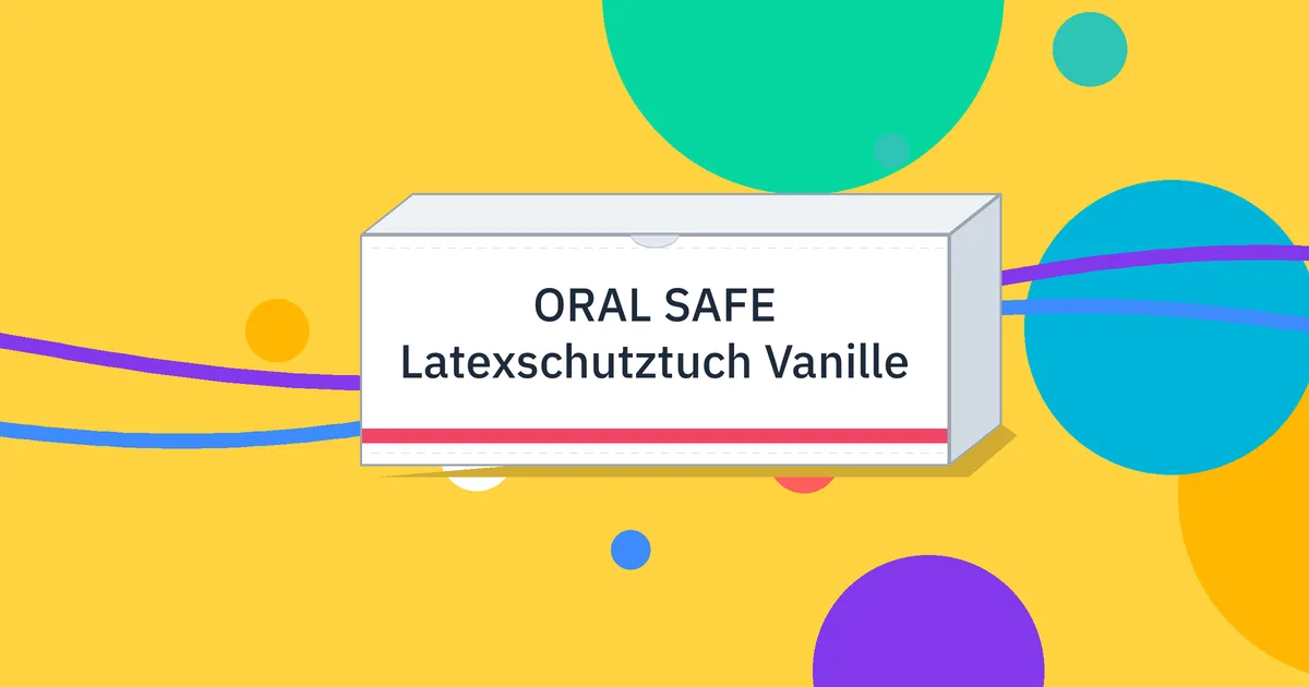 Symbolbild: Packung mit der Aufschrift ORAL SAFE Latexschutztuch Vanille (PZN 07610687) – Verfügbarkeit und Bezug in Apotheken in Frankfurt am Main