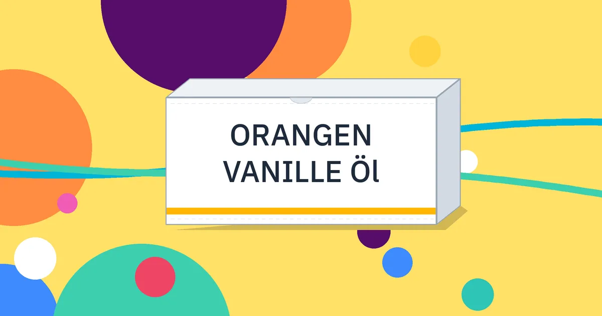 Symbolbild: Packung mit der Aufschrift ORANGEN VANILLE Öl (PZN 05392559) – Verfügbarkeit und Bezug in Apotheken in Frankfurt am Main