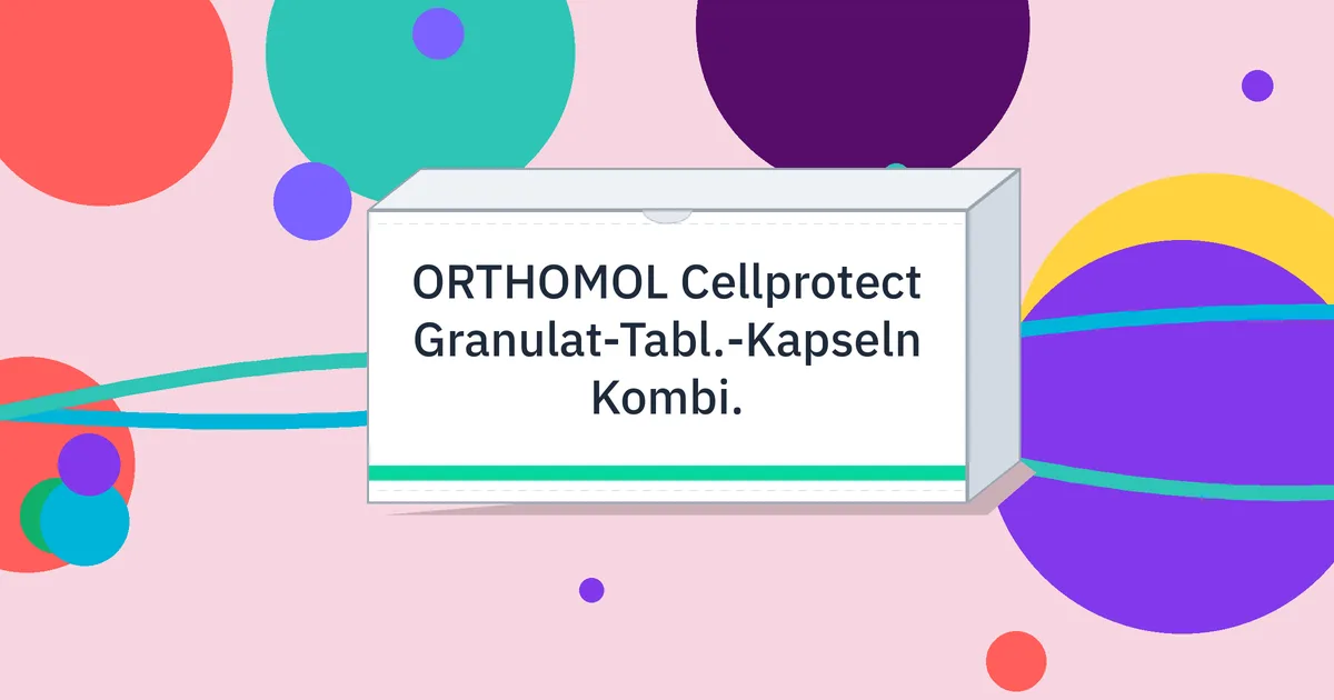 Symbolbild: Packung mit der Aufschrift ORTHOMOL Cellprotect Granulat-Tabl.-Kapseln Kombi. (PZN 18259164) – Verfügbarkeit und Bezug in Apotheken in Frankfurt am Main