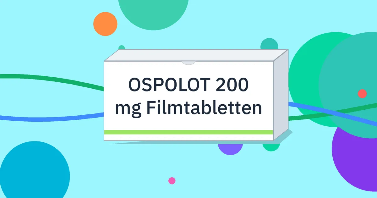Symbolbild: Packung mit der Aufschrift OSPOLOT 200 mg Filmtabletten (PZN 17490379) – Verfügbarkeit und Bezug in Apotheken in Frankfurt am Main