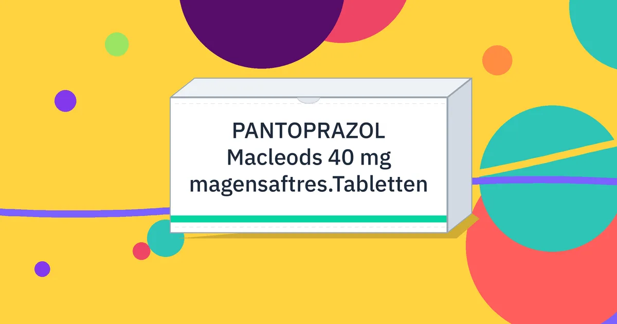 Symbolbild: Packung mit der Aufschrift PANTOPRAZOL Macleods 40 mg magensaftres.Tabletten (PZN 20162590) – Verfügbarkeit und Bezug in Apotheken in Frankfurt am Main