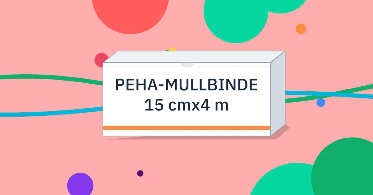 Symbolbild: Packung mit der Aufschrift PEHA-MULLBINDE 15 cmx4 m (PZN 10069292) – Verfügbarkeit und Bezug in Apotheken in Frankfurt am Main