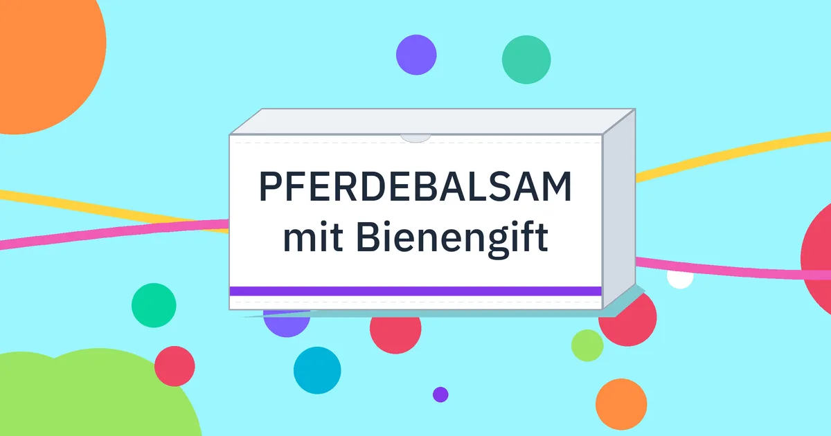 Symbolbild: Packung mit der Aufschrift PFERDEBALSAM mit Bienengift (PZN 19533963) – Verfügbarkeit und Bezug in Apotheken in Frankfurt am Main