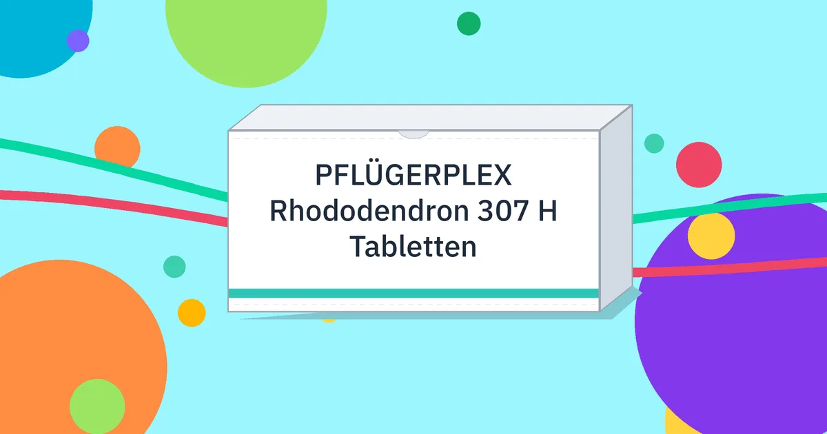 Symbolbild: Packung mit der Aufschrift PFLÜGERPLEX Rhododendron 307 H Tabletten (PZN 00868201) – Verfügbarkeit und Bezug in Apotheken in Frankfurt am Main