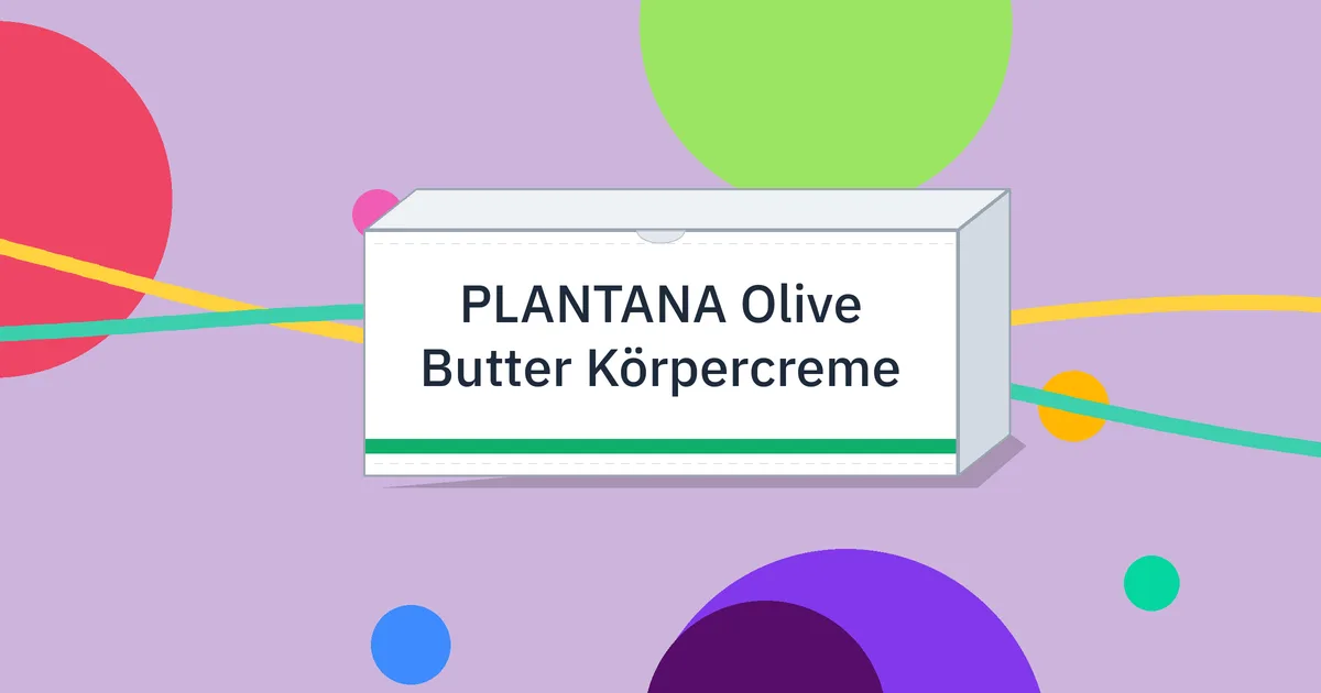 Symbolbild: Packung mit der Aufschrift PLANTANA Olive Butter Körpercreme (PZN 05375590) – Verfügbarkeit und Bezug in Apotheken in Frankfurt am Main