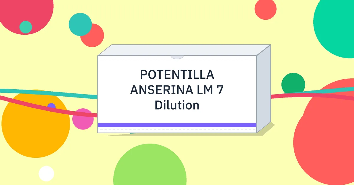 Symbolbild: Packung mit der Aufschrift POTENTILLA ANSERINA LM 7 Dilution (PZN 13665149) – Verfügbarkeit und Bezug in Apotheken in Frankfurt am Main