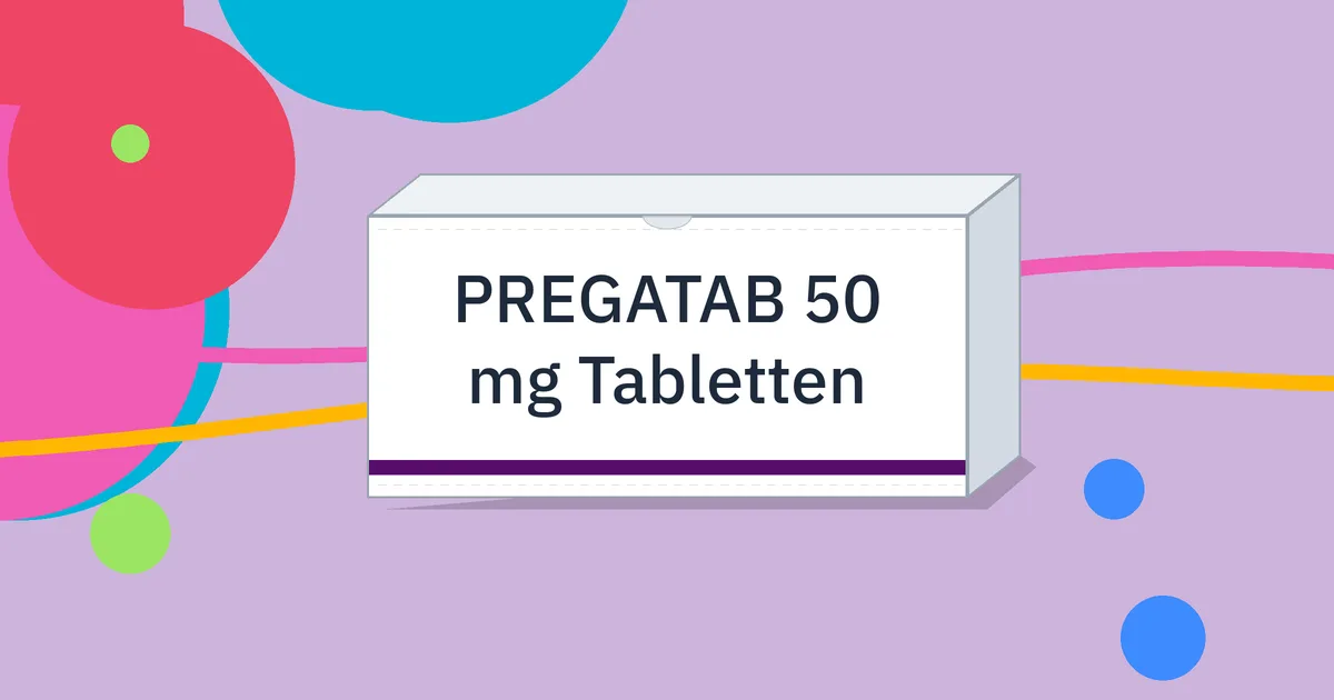 Symbolbild: Packung mit der Aufschrift PREGATAB 50 mg Tabletten (PZN 14135666) – Verfügbarkeit und Bezug in Apotheken in Frankfurt am Main