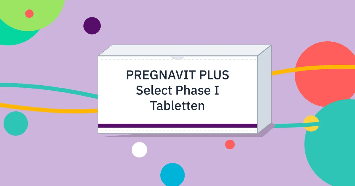 Symbolbild: Packung mit der Aufschrift PREGNAVIT PLUS Select Phase I Tabletten (PZN 16730002) – Verfügbarkeit und Bezug in Apotheken in Frankfurt am Main