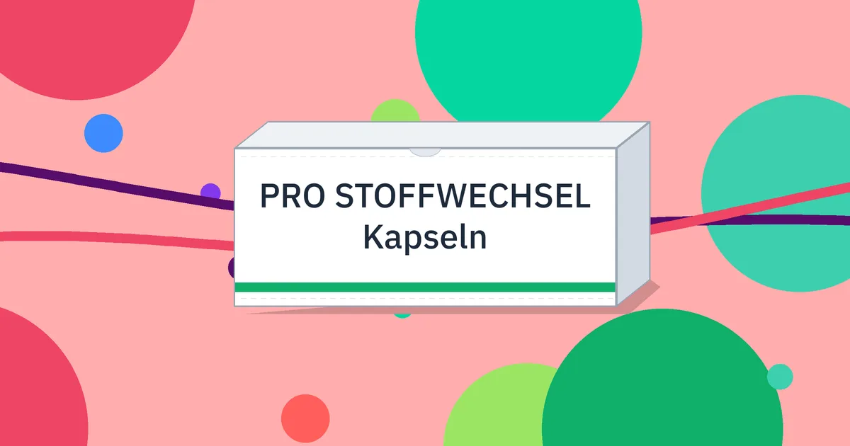 Symbolbild: Packung mit der Aufschrift PRO STOFFWECHSEL Kapseln (PZN 11308965) – Verfügbarkeit und Bezug in Apotheken in Frankfurt am Main