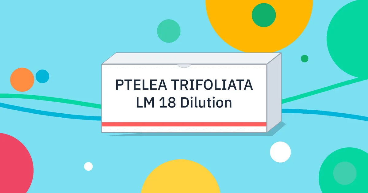 Symbolbild: Packung mit der Aufschrift PTELEA TRIFOLIATA LM 18 Dilution (PZN 13670400) – Verfügbarkeit und Bezug in Apotheken in Frankfurt am Main